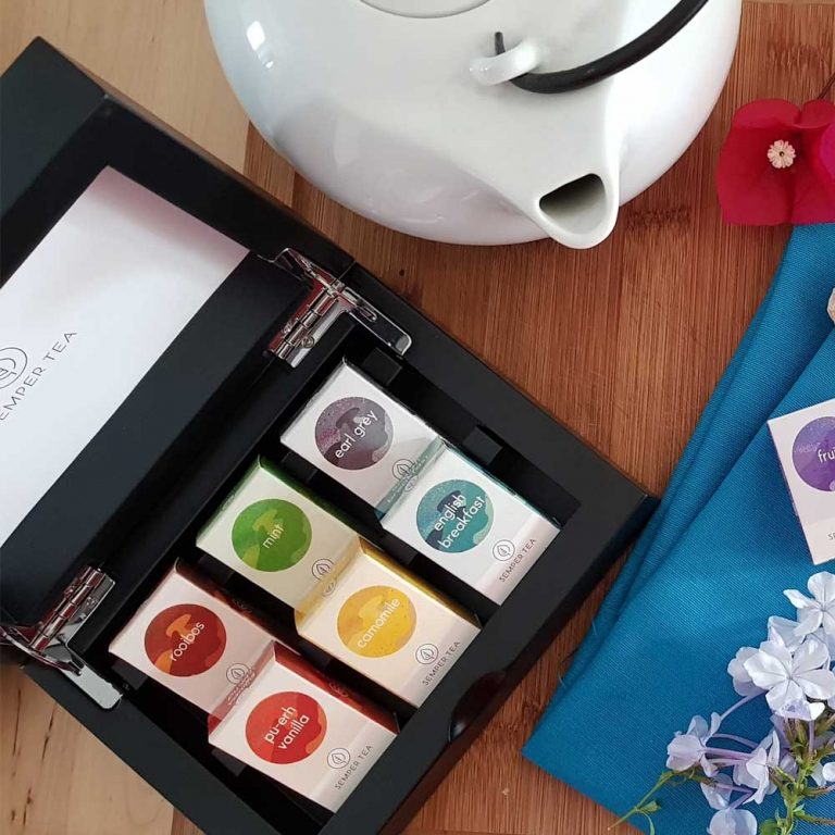 Wooden Tea Box for Pyramid Tea | Organizer & Storage Gift Set
